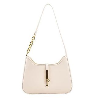Generic Petit sac &agrave; bandouli&egrave;re en cuir v&eacute;g&eacute;talien pour femme - Sac &agrave; main &eacute;l&eacute;gant sous les bras - Petit sac &agrave; main pour femme, blanc, small