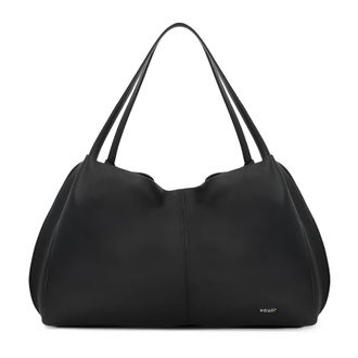 Kazar Schwarze Handtasche aus echtem Leder mit lockerer Passform - - Bags - Damen - Schwarzk - ONE SIZE