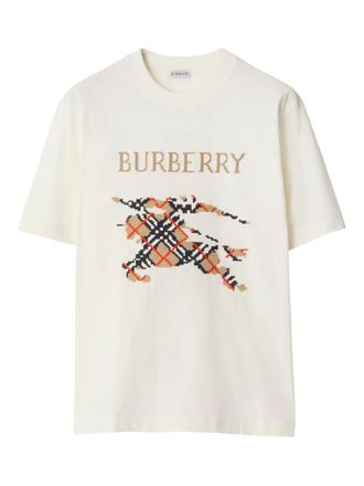 Burberry t-shirt à coutures en point de croix - Tons neutres