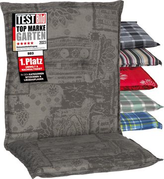 Beo Barcelona Gartenstuhlauflagen | Waschbar | Made in EU | Öko-Tex Standard | Atmungsaktive Sitzkissen Outdoor | UV-beständig | 101x50cm | Polsterung 6cm