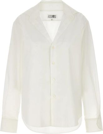 Maison Margiela Femme, Blouses et Chemises, Blanc, Taille: 38 FR Chemise &agrave; col en V