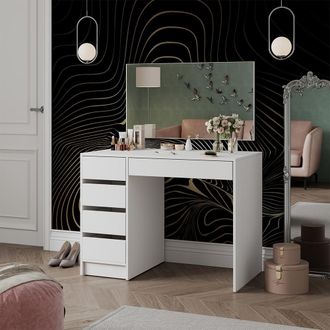 Vicco Schminktisch Wei&szlig; Thalia 100x75.5x50 cm - Kosmetiktisch, 5 Schubladen f&uuml;r unterschiedliche Aufbewahrungsbed&uuml;rfnisse