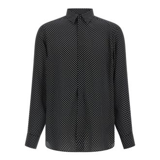 Tom Ford Seidenhemd mit Polka-Dot-Muster aus Cr&ecirc;pe de Chine - - Shirts - Herren - Mehrfarbig - 5XL