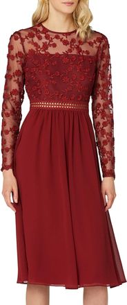 Truth & Fable Truth & Fable Cbtf044 Anlässe Kleider, Rot (Rhabarber), XXL