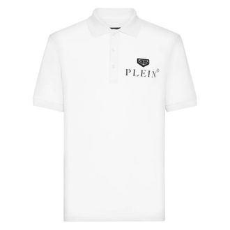 Philipp Plein Homme, Tops, Blanc, Taille: 2XL Polo Iconic Plein