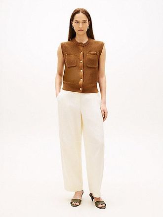 Tommy Hilfiger Pantalon barrel utilitaire en pur lin