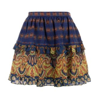 Valentino Garavani Femme, Jupes, Multicolore, Taille: 38 FR Jupe en Lino Paisley Medaglioni Voyage Imaginaire