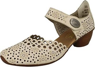 Rieker Pia Womens Open Court Shoes 38 Crème