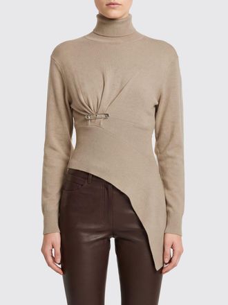 Lanvin Asymmetrischer drapierter Rollkragenpullover aus Woll-Kaschmir-Mischung