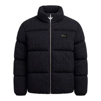 Carlo Colucci Doudoune &agrave; plaque m&eacute;tallique - Homme - Vestes - Noir - Taille: 2XL