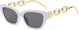 Generic Lunettes de soleil décoratives design 2025 avec chaîne en métal pour hommes et pour femmes, protection solaire en plein air, lunettes de soleil oeil d