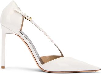 Tom Ford Femme, Chaussures, Blanc, Taille: 38 1/2 EU Escarpin Asym&eacute;trique en Cuir Verni