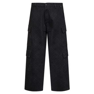 Casablanca Monogram Wide Hosen - - Trousers - Herren - Schwarzk - W36