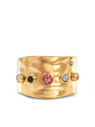 Hzmer Jewellery bague à effet martelé - Or