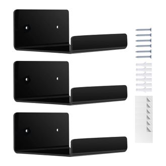 Generico Schwebende Regale aus Acryl, 3-teilig, Mini- zur Wandmontage, f&uuml;r Wohnungsbesitzer, Universit&auml;t, Studio, Badzelt