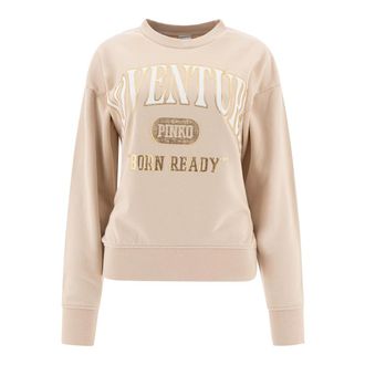 Pinko Baumwoll-Sweatshirt - - Sweatshirts & Hoodies - Damen - Beige - XS
