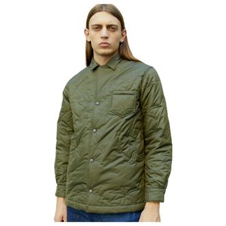 Sky High Farm SKY High Farm, Homme, Vestes, Vert, Taille: XS Overshirt Matelass&eacute; Palmier