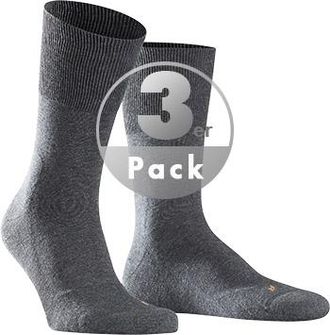 Falke Herren Socken grau Baumwolle unifarben