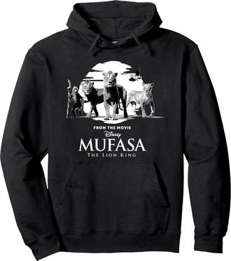 Disney Mufasa: The Lion King Black & White Movie Characters Pullover Hoodie