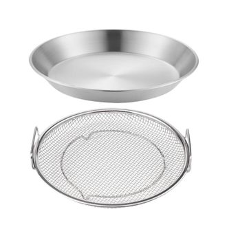 Generico Frittiergitter mit Drainage: Metallrahmen zur Unterst&uuml;tzung der Luftzirkulation, Fettabtrennung, rechteckiges K&uuml;chenablaufbrett, fortschrittliches Att