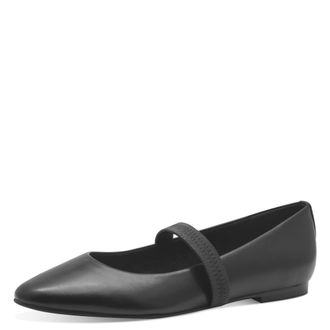 Marco Tozzi Damen Ballerinas mit Riemen Spitz, Schwarz (Black), 38 EU