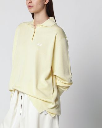 Loewe Polo-Pullover im Cashmere-Seidenmix in Gelb