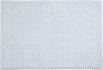 MSV Badteppich Badvorleger Duschvorleger Chenille Hochflor Badematte 40x60 cm - Weiß