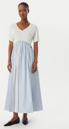 Max Mara Kleid f&uuml;r den Alltag Brozno 2515621082 Wei&szlig; Relaxed Fit