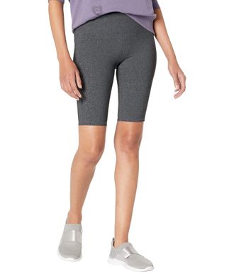 Skechers Womens Go Walk Active Bikeshorts Zum Reinschlüpfen, Hohe Taille, 25,4 cm Shorts, Grau, Groß