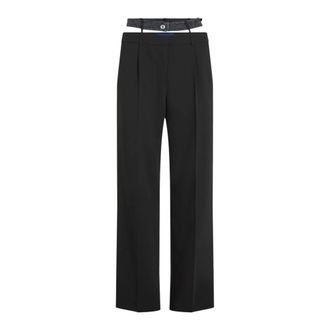Karl Lagerfeld KLJ Mixed Material Pant - - Trousers - Damen - Schwarzk - S