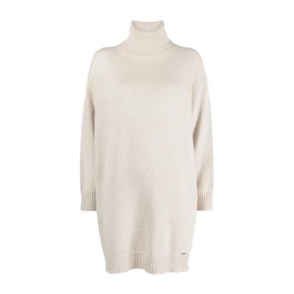 Kiton Elegantes Beige Kaschmir Strickkleid - - Dresses - Damen - Beige - L