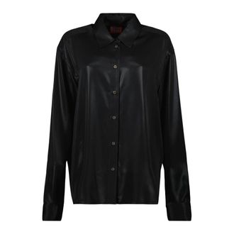 Diesel Schwarzes- laminiertes Hemd - - Blouses & Shirts - Damen - Schwarzk - S