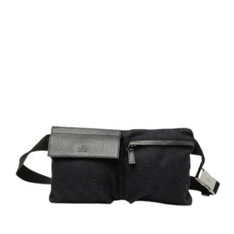 Gucci Pre-owned Double Pocket Belt Bag - - Pre-owned - Damen - Schwarzk - ONE SIZE
