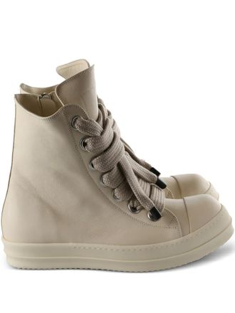 Rick Owens Jumbolace high-top sneakers - Nude