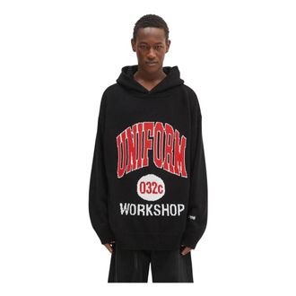 032c Lucky Strike Hooded Knit - Homme - Sweatshirts et sweats &agrave; capuche - Noir - Taille: L