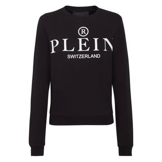 Philipp Plein Femme, Sweatshirts et sweats &agrave; capuche, Noir, Taille: 40 FR SweaT-shirt Iconique
