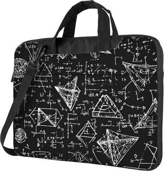 Generic Equations Math Sac pour ordinateur portable de 15,6, housse de protection antichoc pour ordinateur portable &eacute;ducatif avec bandouli&egrave;re, pour homme et f