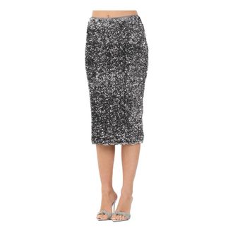 Vicolo Femme, Jupes, Gris, Taille: 40 FR Sequin Midi Pencil Skirt