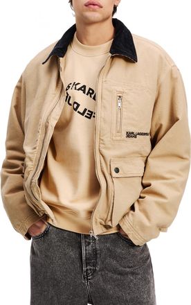 Karl Lagerfeld Karl Lagerfeld Jeans, Herren, WorkwearJacke, Normale Passform, Braun, M