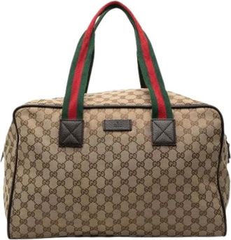 Gucci unisex, Pre-owned, Beige, Taille: ONE Size Sac de voyage Pre-owned