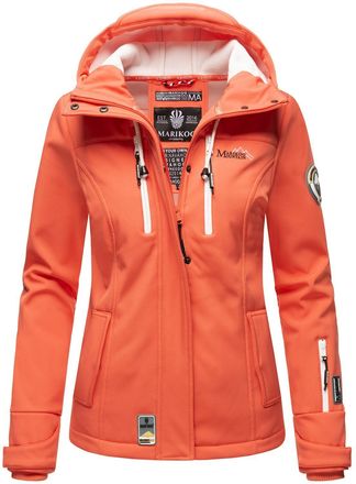 Marikoo Softshelljacke MARIKOO Kleine Zicke, Damen, Gr. XXL (44), rot (coral), Obermaterial: 98% Polyester, 2% Elasthan, Innenseite: 100% Polyester, Jacken So