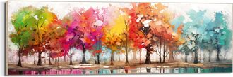 Reinders Wandbild, Colour Forest, Wohnzimmer, Bilder, Wanddeko, Room Decor, MDF, Mehrfarbig, 52x156cm