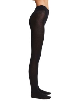 Esprit Damen Strumpfhose Cotton Feeling W Ti Baumwolle einfarbig 1 St&uuml;ck, Schwarz Black 3000, 40-42