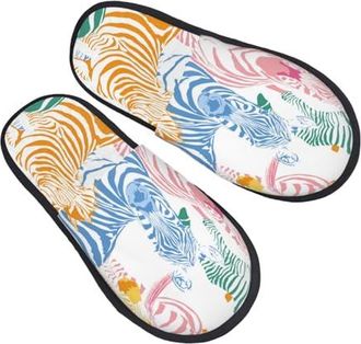 Generic Pantoufle Z&egrave;bre Color&eacute; Chaussures Chauds L&eacute;g&egrave;res Chaussons Pour Homme Int&eacute;rieur Ext&eacute;rieur M