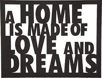 Homemania Maison Du Design wanddeko, Metall, Schwarz, W70xd0,15xh57 cm