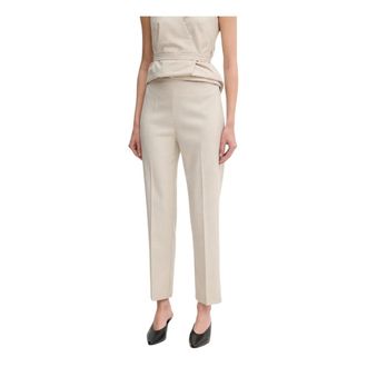 Sandro Ferrone Schmal geschnittene Hose - - Trousers - Damen - Beige - M