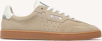 Faguo Baskets en cuir su&egrave;de beige