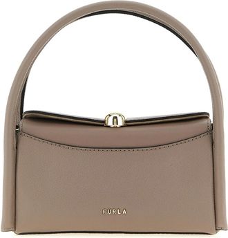 Furla Femme, Sacs, Gris, Taille: ONE Size Nicole Mini Boston Bag