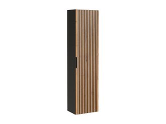 Vente-Unique Badhochschrank hängend - Holzfarben hell & Schwarz - 140 cm - MADELA