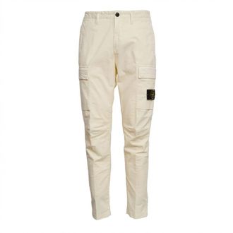 Stone Island Slim-fit Cargo Hose - - Trousers - Herren - Wei&szlig; - W30